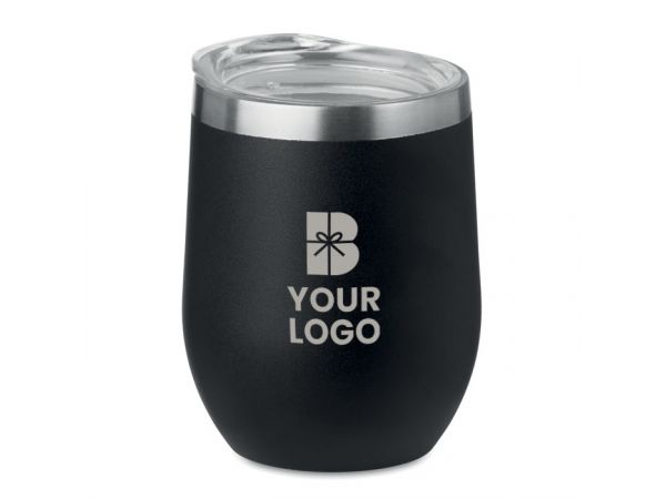 Pahar termo inox, 300 ml, personalizat cu LOGO